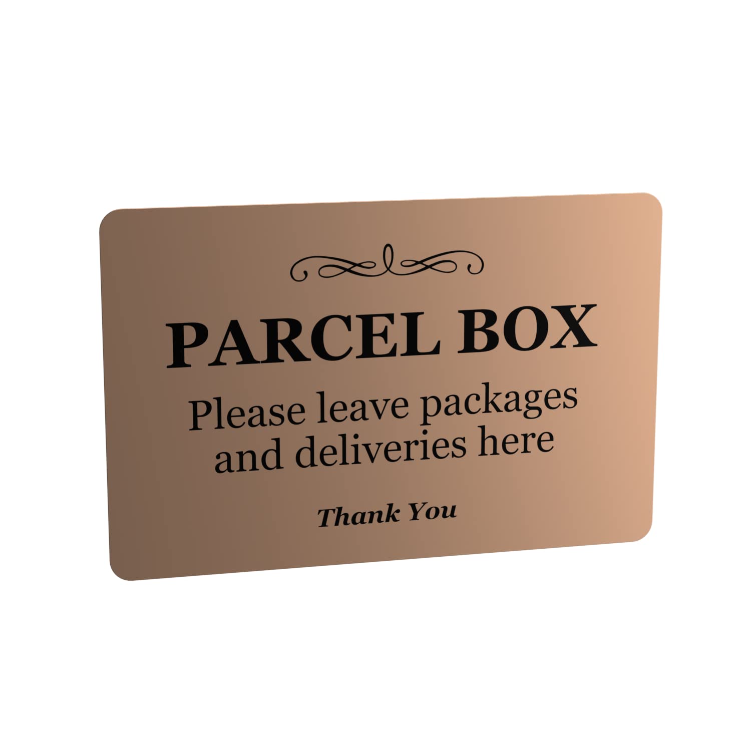Parcel Box Sign - Metal | Aluminium with Adhesive Backing | Notice for ...