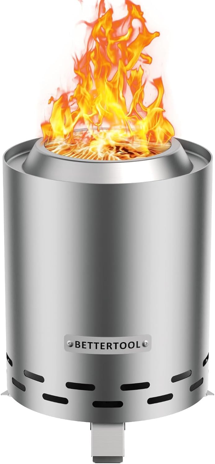Amazon.com : Mini Smokeless Fire Pit with Stand, Portable Bonfire ...