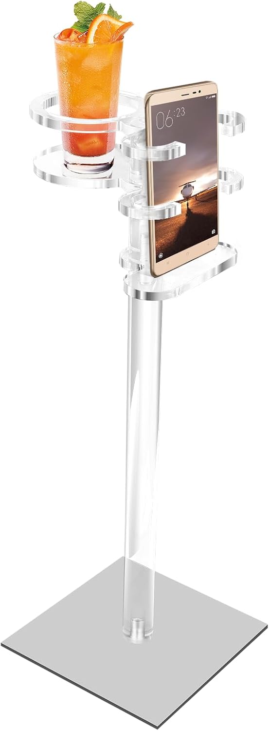 Amazon.com: KSacry Small Side Table - 8'' L x 8'' W Pedestal With Metal ...