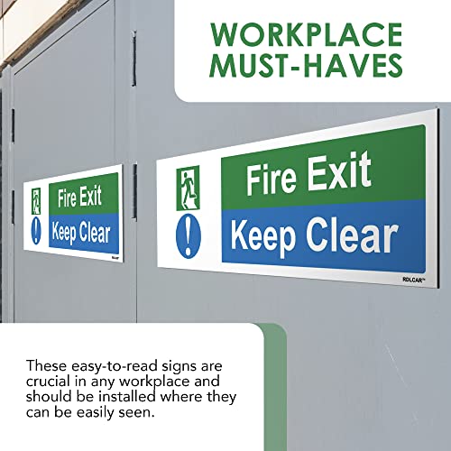 RDLCAR Fire Assembly Point Signage Pack of 3 – Comes with 2 Keep Clear ...