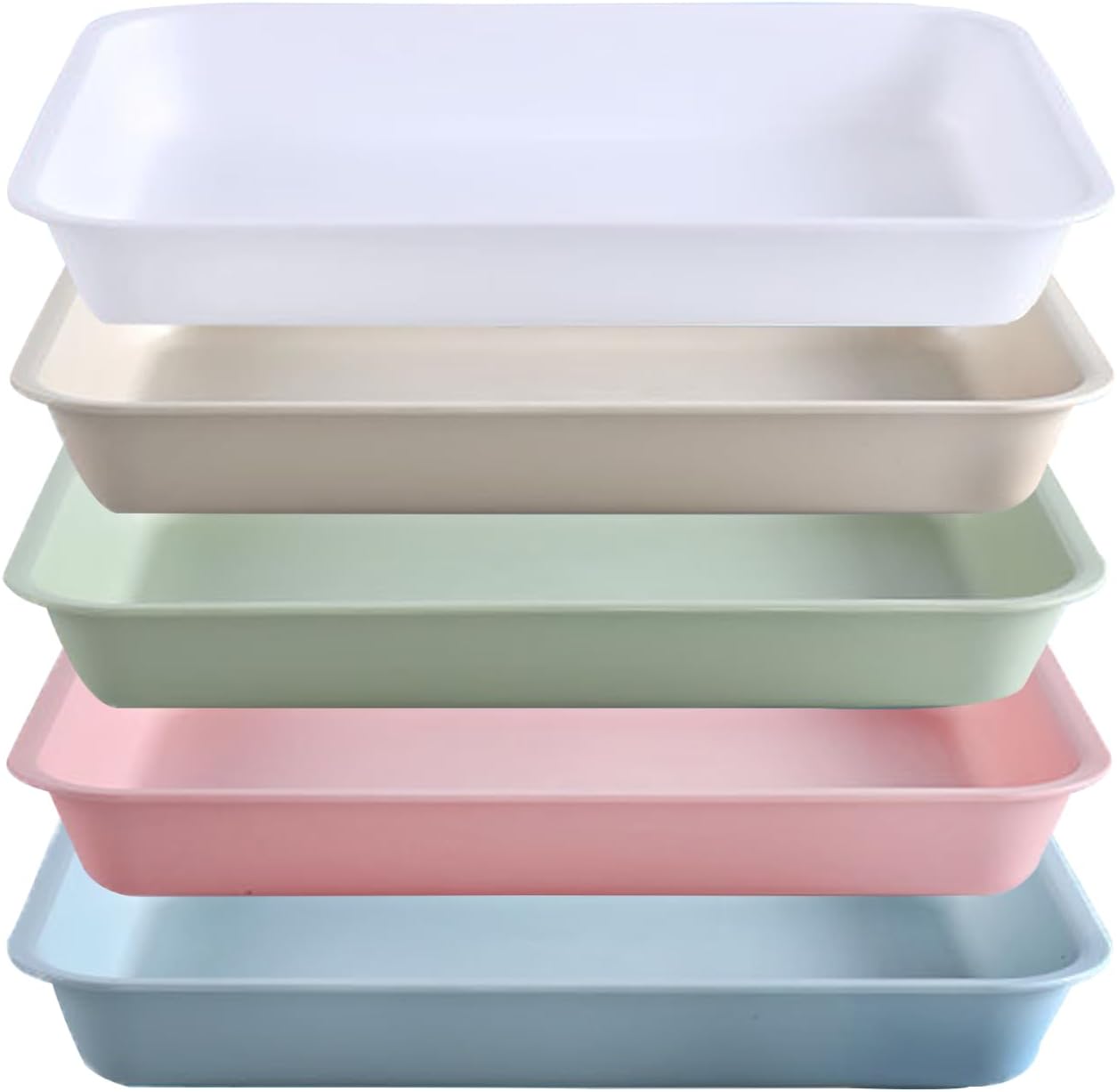 Amazon.com: Mifoci 15 Pcs Activity Plastic Art Trays Morandi Color Art ...