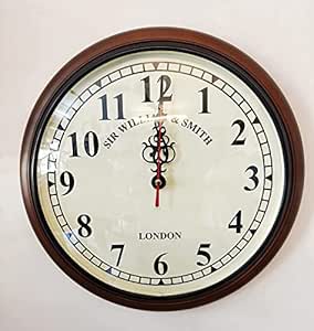 Buy LINE WOOD - Handmade Antique Wooden Analog Wall Clock London Style ...