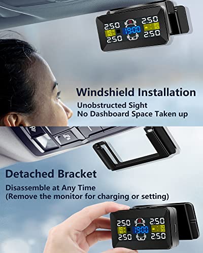 2023 Upgrade Tire Pressure Monitoring System 【Detached Bracket ...