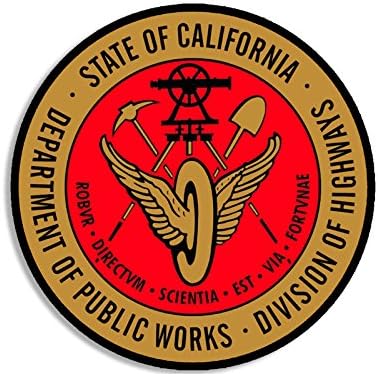 Amazon.com: California Public Works Seal Sticker (Decal Logo ca cali ...