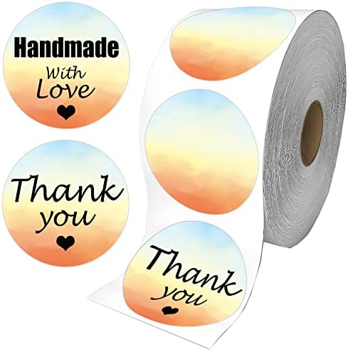 Amazon.com : 2 inch Direct Thermal Stickers Gradual Change Round Circle ...