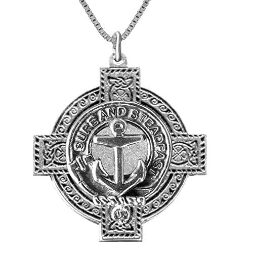 Amazon.com: Clark(e) Scottish Clan Crest Celtic Cross Pendant ...