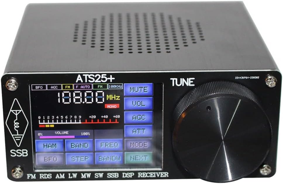 RANRAO Si4732 ATS-25+ Full Band Radio Receiver,2.4 inch Touch Screen ...