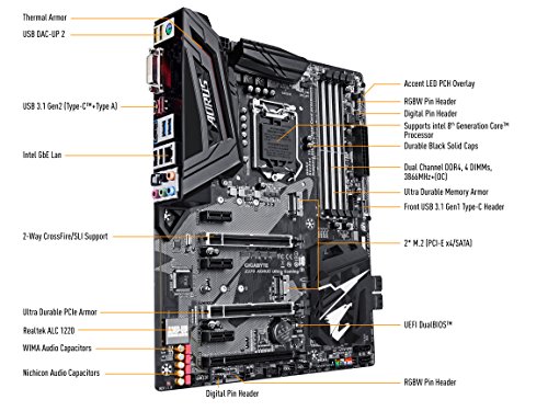 GIGABYTE Z370 AORUS Ultra Gaming (Intel LGA1151/ Z370/ ATX/ 2xM.2 ...