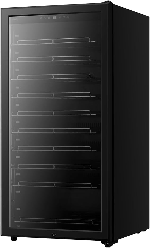 Amazon.co.jp: PlusQ/プラスキュー ワインセラー 110本収納 コンプレッサー式 保温ヒーター内蔵 DWCB-110C ...