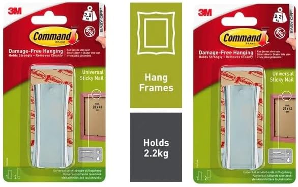 UKDeals Direct® Command Sawtooth Metal Picture Hanger Sticky Nail ...