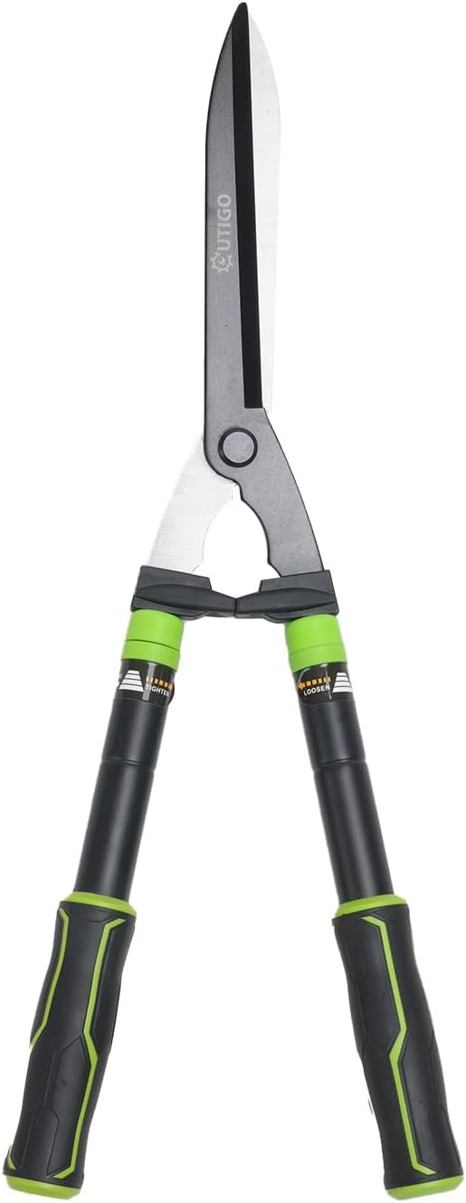 Telescopic Hedge Shears, Adjustable 24-30 inch, Extra Hardened Blade ...