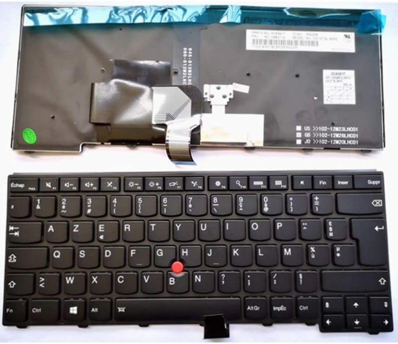 Junweier Clavier Français Azerty rétro-éclairé pour Lenovo ThinkPad ...