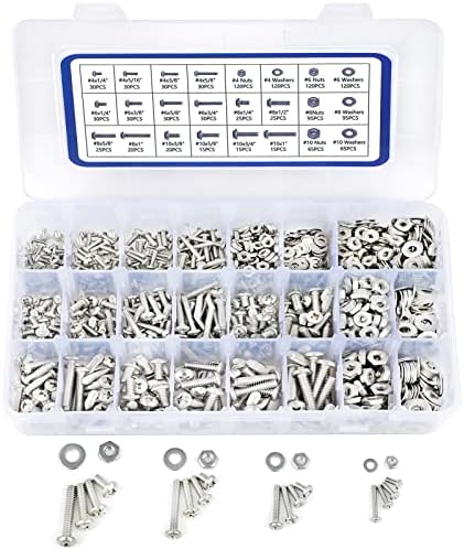 Amazon.com: #6#8#10 Phillips Pan Head Machine Screws Bolts Flat & Split ...