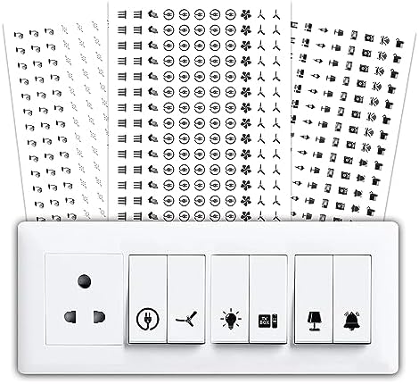 Buy ROUSRIE Switch ID Sticker Transparent Vinyl Labels for Home Office ...