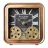 ・ブランド:Hnycinj・製造元:Hnycinj・モデル:Hnycinj Clock-3・製造元/メーカー部品番号:AILEEN018-GOLD・生きた機械装置！ギアが動く立体クロック： 単3電池2本をギア用にセットすると、本物の歯車機構...