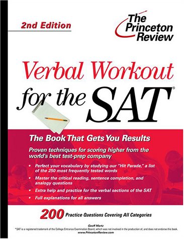 Verbal Workout for the SAT, 2nd Edition: Martz, Geoff: 9780375761768 ...