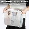 Amazon.com: BTSKY 4 Pack Scrapbook Paper Storage Box with Wheels ...