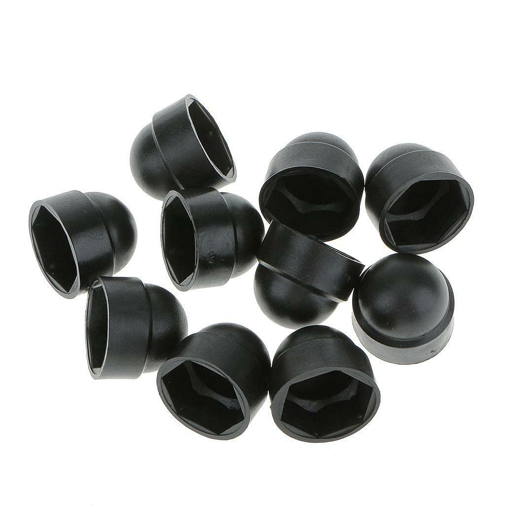 TERF® M8 Black Plastic Hex Nut Bolt Dome Cap Cover M8 (13mm Spanner ...