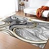 Amazon.com: Nordic Luxury Rug for Living Room, Abstract Gold Lines ...