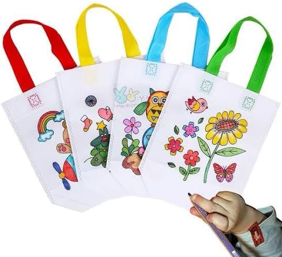 AMANVANI Flower Gift Carry Bags - Medium Size Flower Theme Party ...