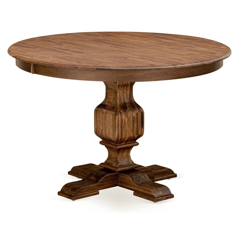 East West Furniture FE3-0N-TP FERRIS Round Dining Table with Pedestal ...