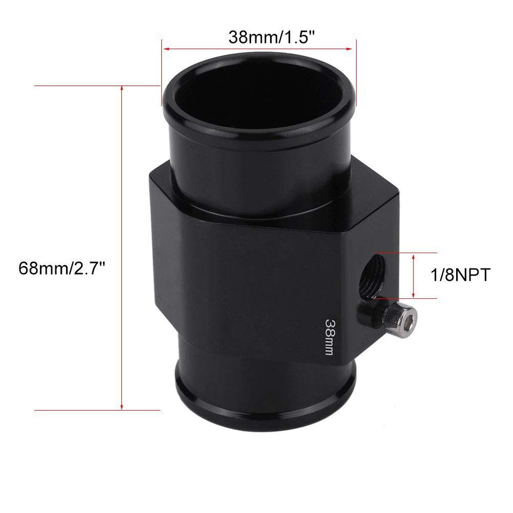 Snapklik.com : Black Aluminum Water Temp Meter Temperature Gauge Joint ...