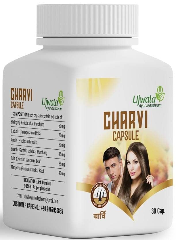 Charvi Capsules(30 cap) I To Nourish The Dull Hair I No Added Sugar I ...