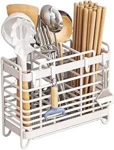 Kitchen Utensils Holder Metal Hollow Out Kitchen Utensil Holder with 3 ...