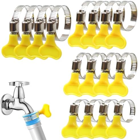 16 Pcs Hose Clips Set Stainless Steel Tightening Pipe Clips, 4 Size ...