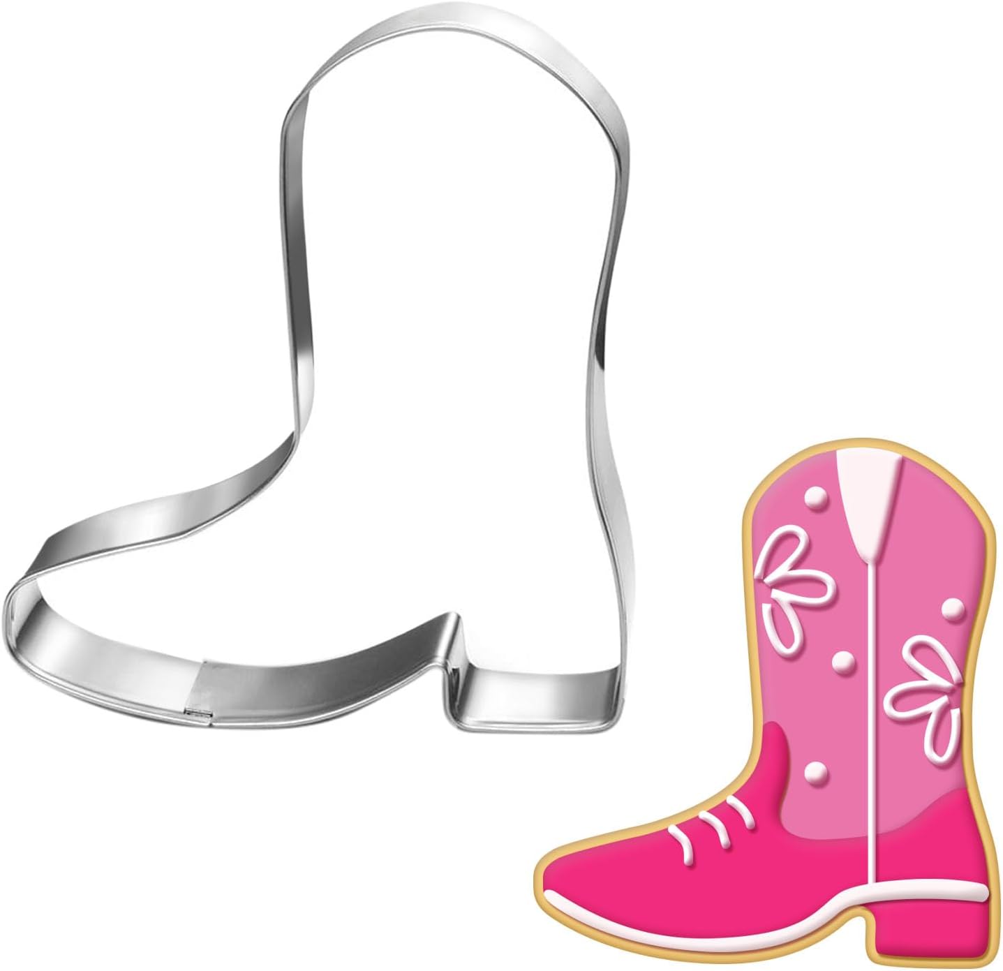 Amazon.com: LUBTOSMN Cowboy Boot Cookie Cutter-3.5 Inch-Diswasher Safe ...