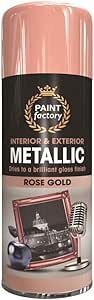 RAPIDE PF Metallic Spray Paint Rose Gold 400ML - High Gloss Shimmering ...