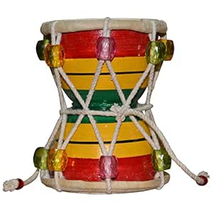 Damru Hand Percussion Handmade Indian Musical Instrument : Amazon.in ...