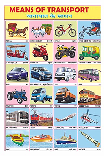 Buy Yellow Alley Educational Poster for Kids|Means of Transport Wall ...