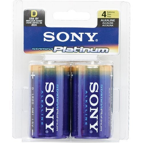 Sony Stamina Platinum Alkaline D Batteries (4 Pack) : Amazon.in ...