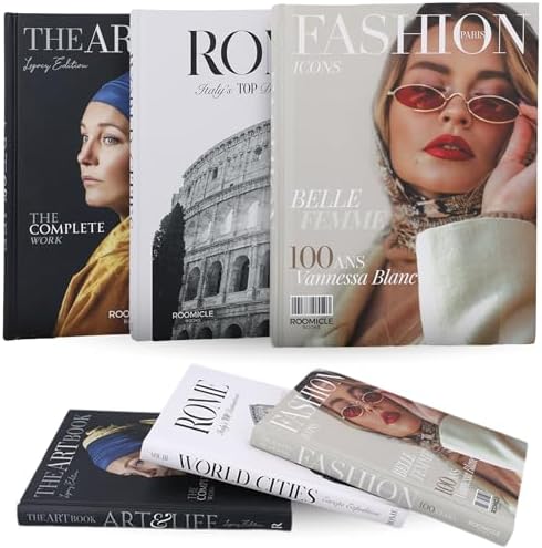 Amazon.com: Set of 3 Decorative Books for Home Decor - Coffee Table ...