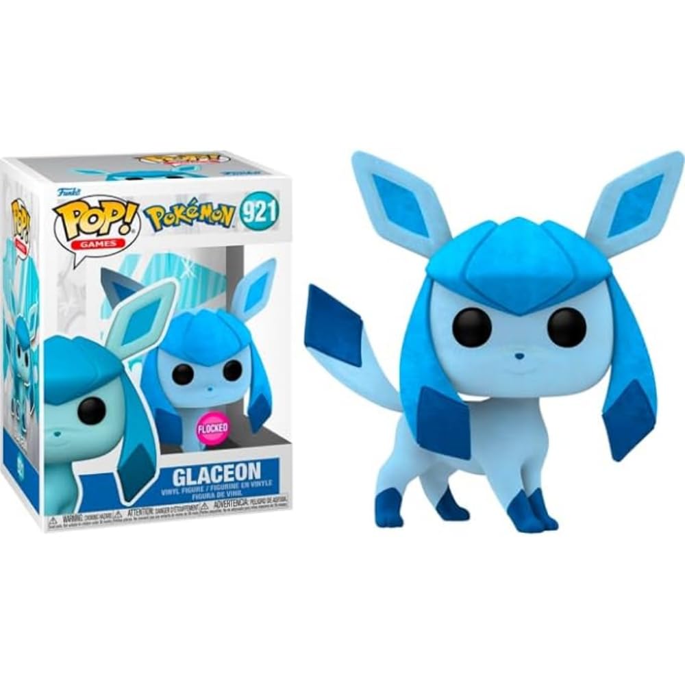 Funko Pop Pokemon Figure Glaceon Flocked Limited Edition #921 ...