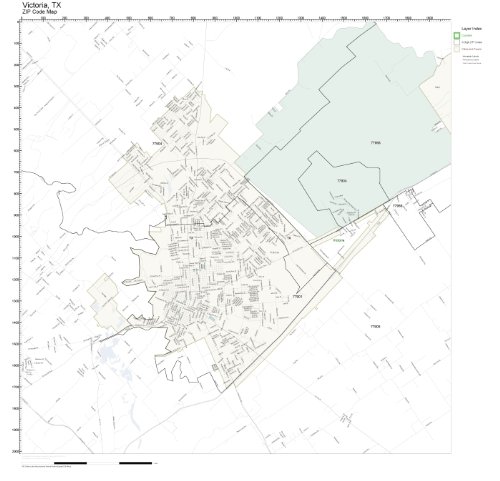 ZIP Code Wall Map of Victoria, TX ZIP Code Map Laminated: Amazon.com ...