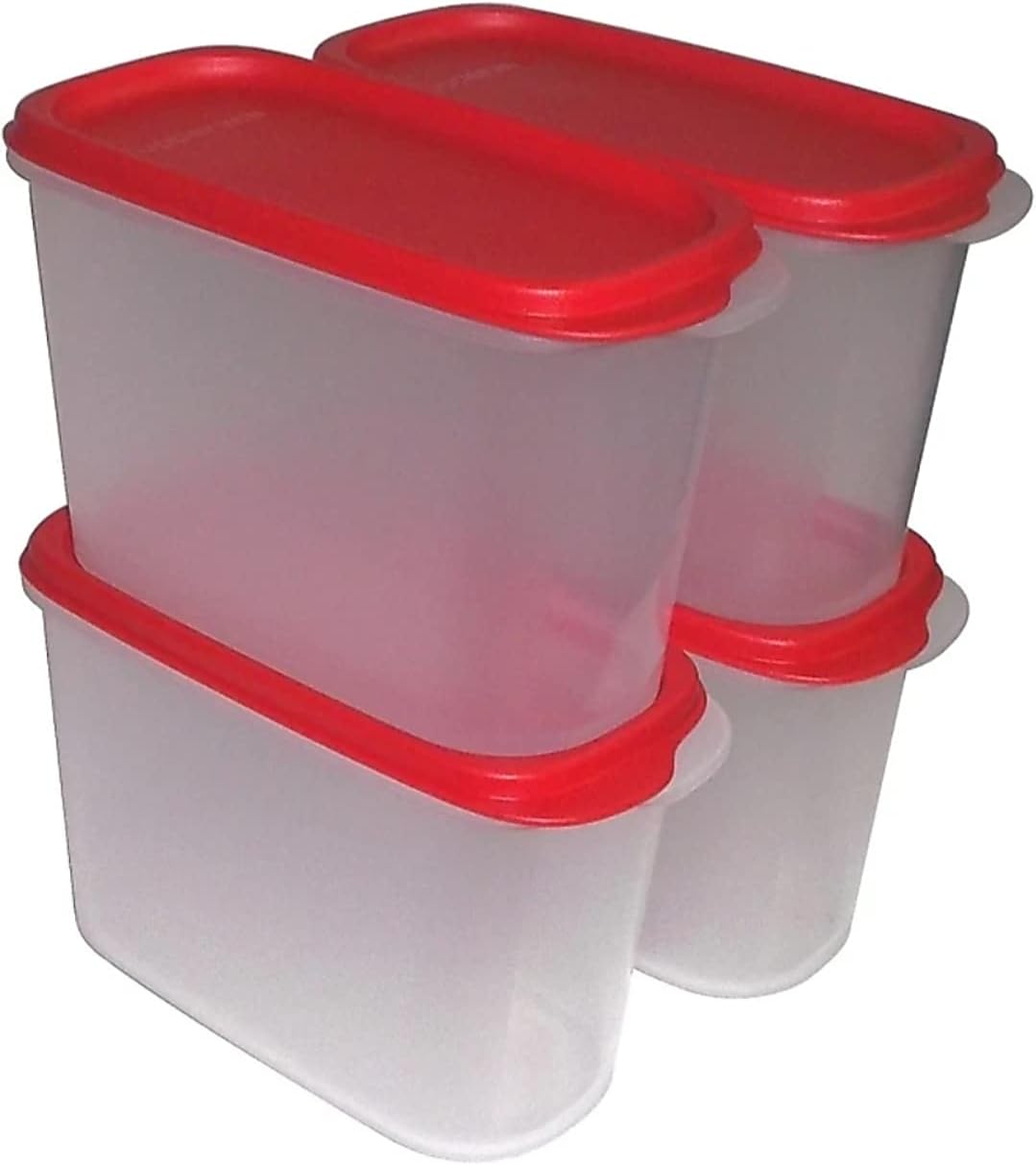Buy Tupperware Plastic Storage Container- 1.1 liters, 4 Pieces, White ...