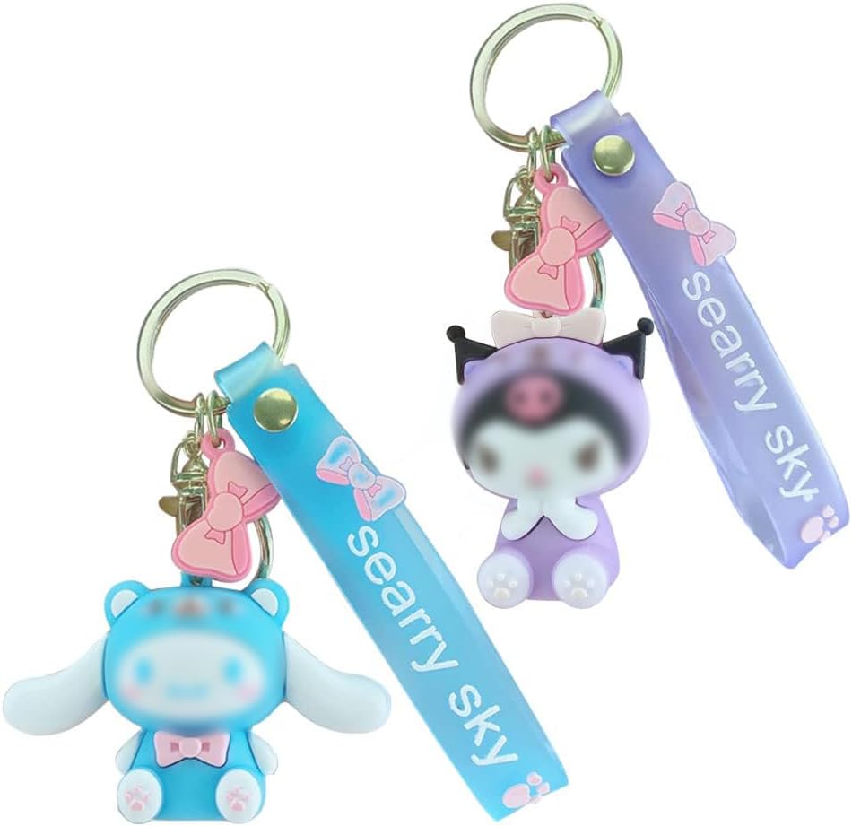 OCDSLYGB Kuro-mi Keychains,2 PCS Kuro-mi Keyring Pendant Cute Silicone ...