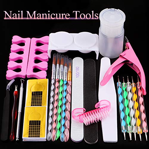 Cooserry 115 In 1 Acrylic Nail Kit - 48 Colors of Glitter Acrylic ...