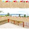 Amazon.com: Lyrow Natural Hawaiian Luau Grass Raffia Fringe Banner 143 ...