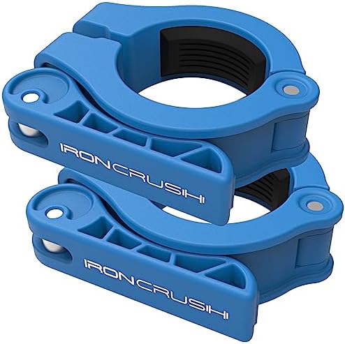 Amazon.com: Iron Crush Olympic Barbell Clips - Adjustable & Slim Gym ...