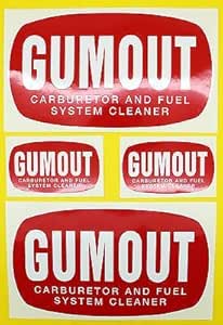Unbranded Classic Car Rally/Race GUMOUT sticker set 2 large 2 small ...