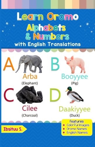 Learn Oromo Alphabets & Numbers: Black & White Pictures & English ...