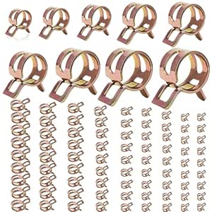 90pc Fuel Line Clamps Pressure Clamps Gas Line Spring Band Type Action ...