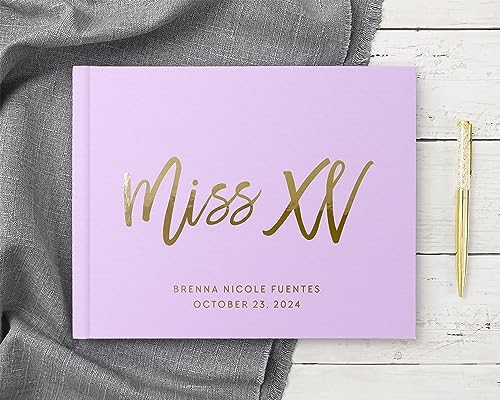 Amazon.com: Quinceanera Guest Book Foil Photo Book Album, Mis Quince ...