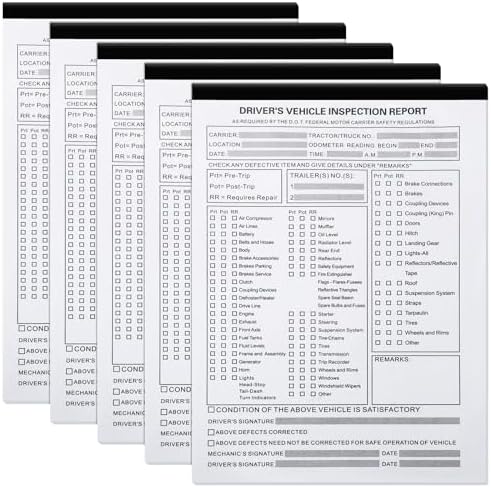 Amazon.com : Motiskyy 5 Pack Detailed Driver's Vehicle Inspection ...