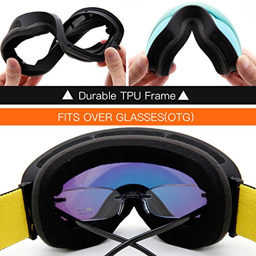 EXP VISION Snowboard Ski Goggles for Men, Women and Youth Snow Goggles ...