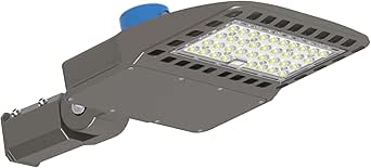 LED Parking Lot Lights Fixture 100W 14000LM 5000K 2-3/8Inch Round Pole ...