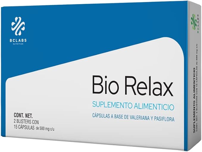 Biorelax, Auxiliar para el sueño, BC Labs, Pasiflora y Valeriana 100% ...